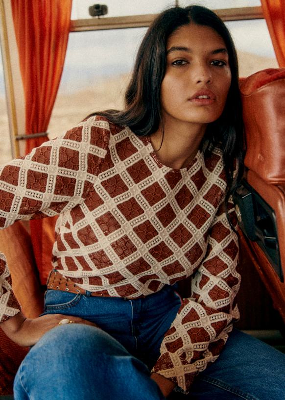 Jesse Blouse - Black - Organic Cotton - Sézane