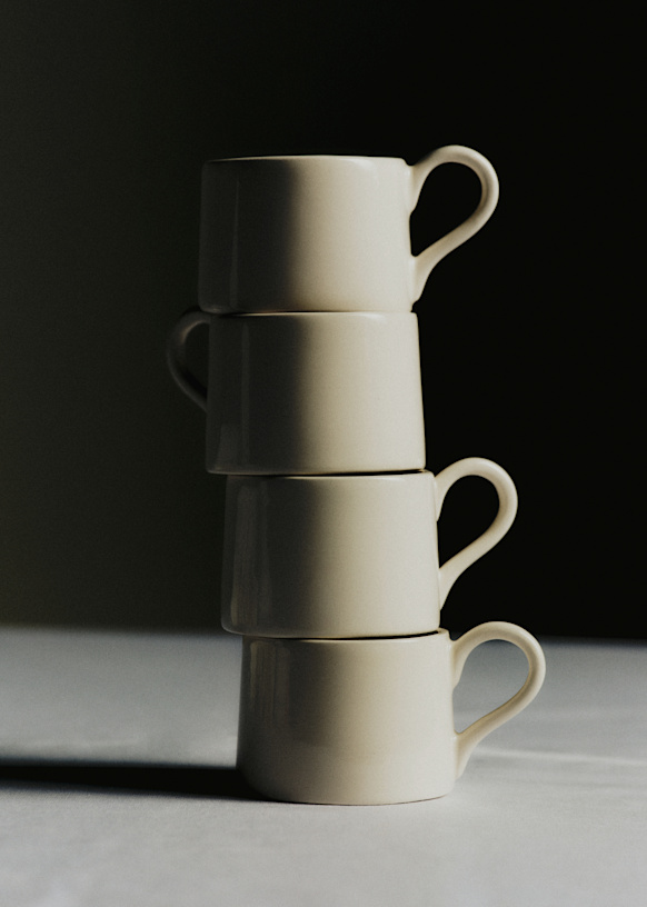 Set of 4 espresso cups - Green - Ceramics, porcelain and earthenware ...