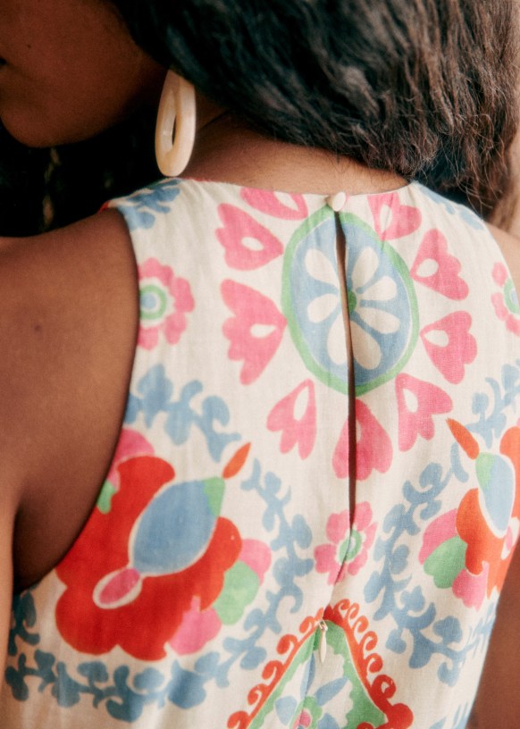 Reneka Dress - Caramel ecru - Organic Cotton - Sézane