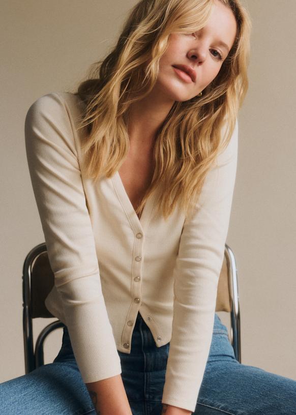 Nady Top - Cream - Organic cotton - organic textile - Sézane