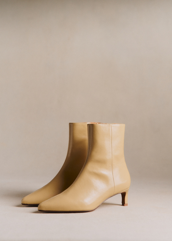 Garance Ankle Boots - Patent Red - Bovine leather - Sézane
