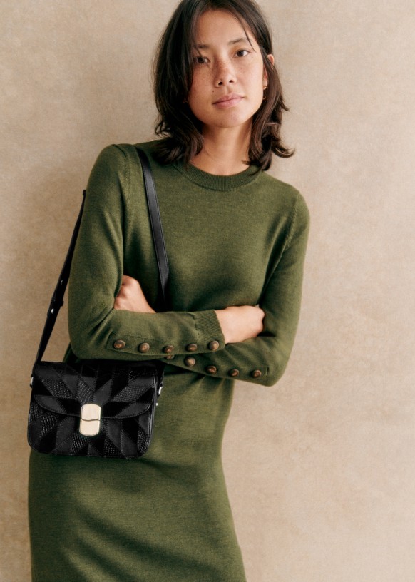 Milo Mini Classic Bag - Glossy Black - Bovine leather - Octobre Éditions