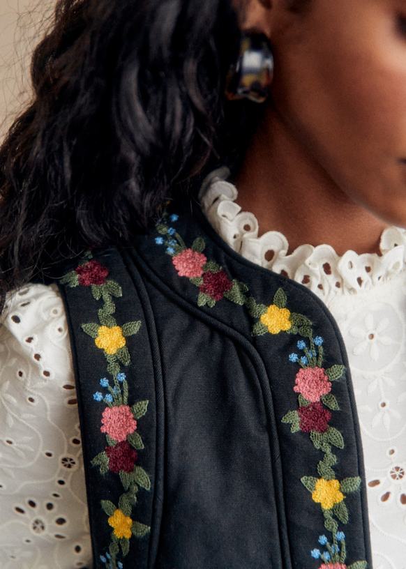 Tony Jacket - Sézane x Aimie - Soft Pink on Black Background - Organic ...