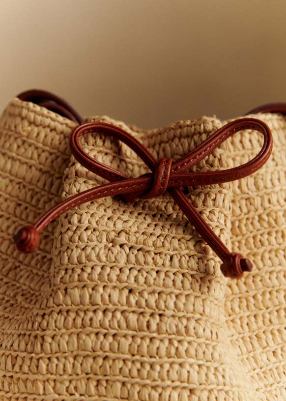 Mini Farrow Raphia Bag - Natural Beige - Raffia - Sézane