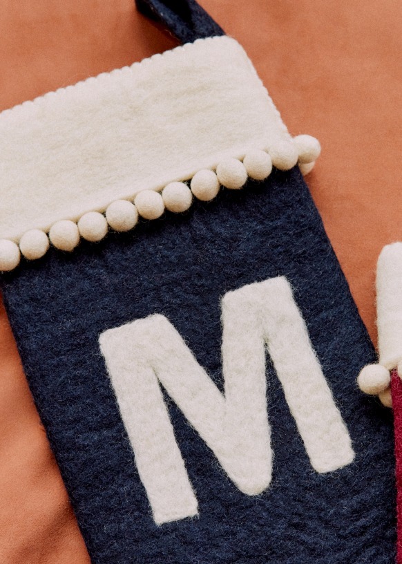 Navy Festive stocking - M - Sézane