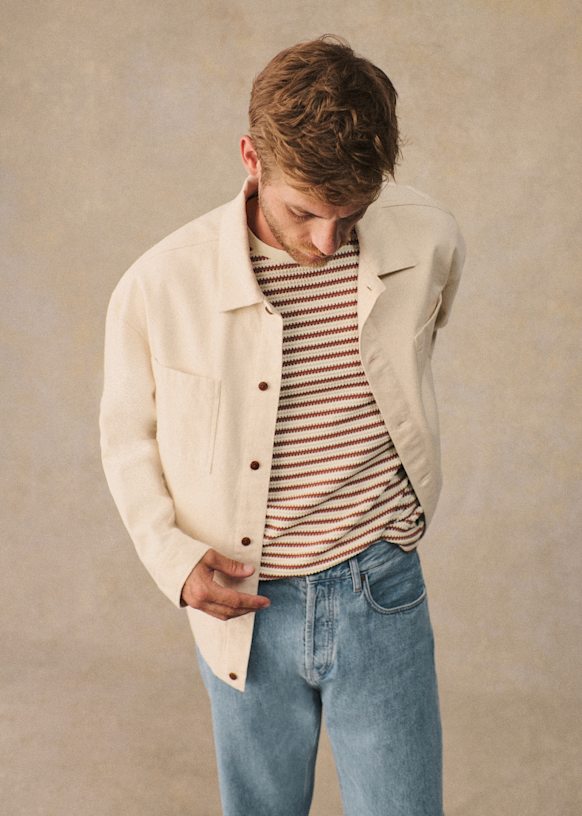 Bervin Jacket - Ecru - Organic cotton - organic textile - Sézane