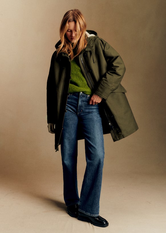 Bill Coat - Olive Green - Organic Cotton - Sézane