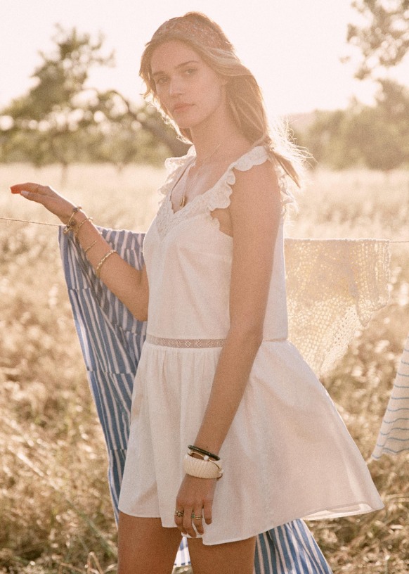 Alienor Dress - White - Cotton - Sézane