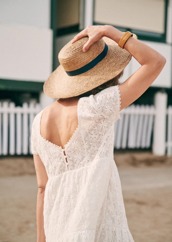Garance Dress - White - Cotton - Sézane