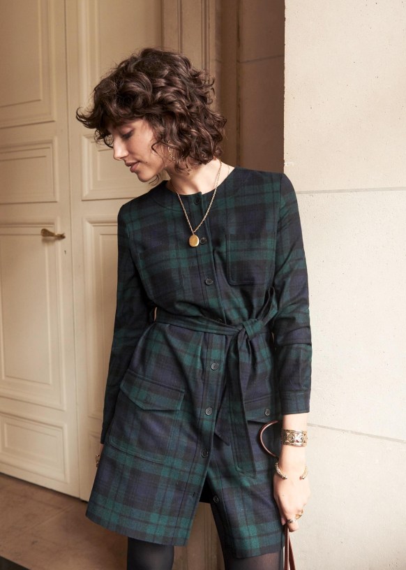 Josefa dress. - Navy - Polyester - Sézane