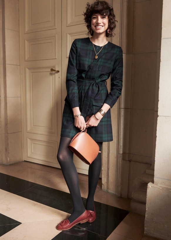 Josefa dress. - Navy - Polyester - Sézane