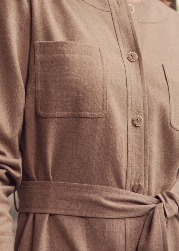 Josefa dress. - Navy - Polyester - Sézane