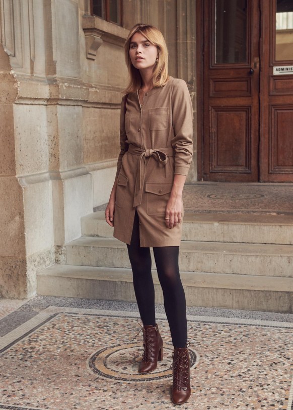 Josefa dress. - Navy - Polyester - Sézane