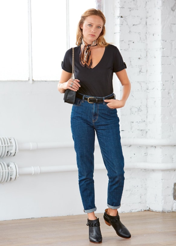 Romy T-Shirt - Black - Cotton - Sézane