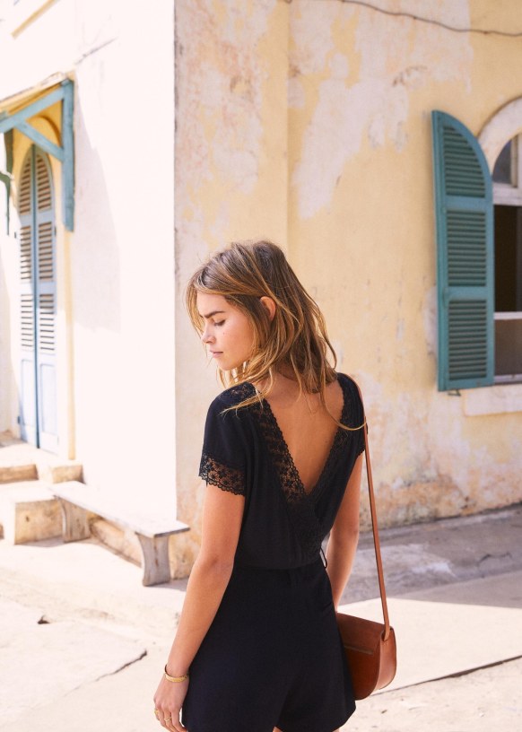 Combishort Anny - Kaki - Viscose - Sézane