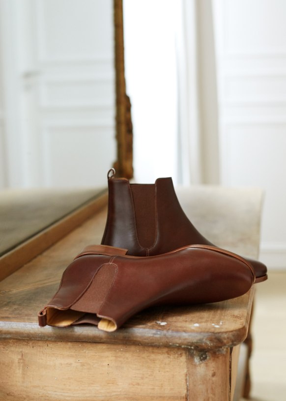 Low Arthur Boots. - Gold - Bovine leather - Sézane