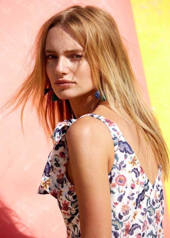 Gerry Dress - Flowers multi - Cotton - Sézane