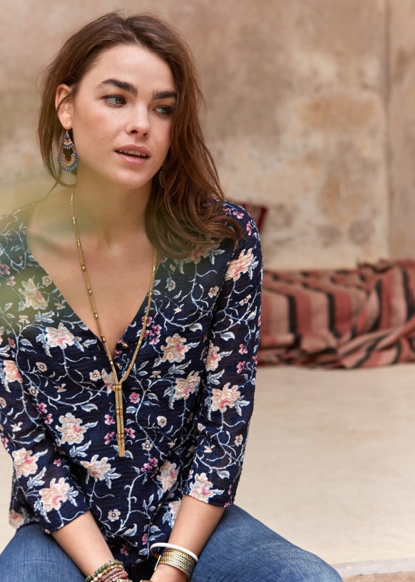 Bell Blouse - White - Polyester - Sézane