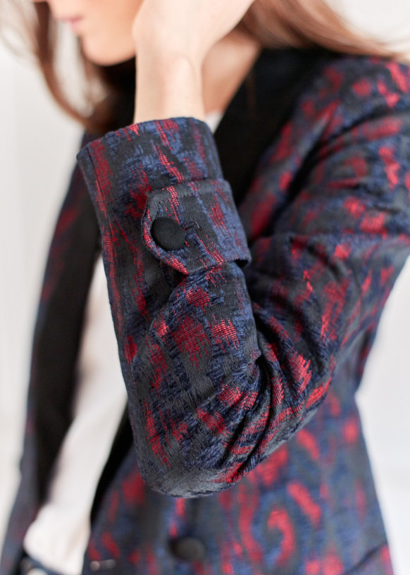 Hopper Coat. - Red Black - Unknown - Sézane