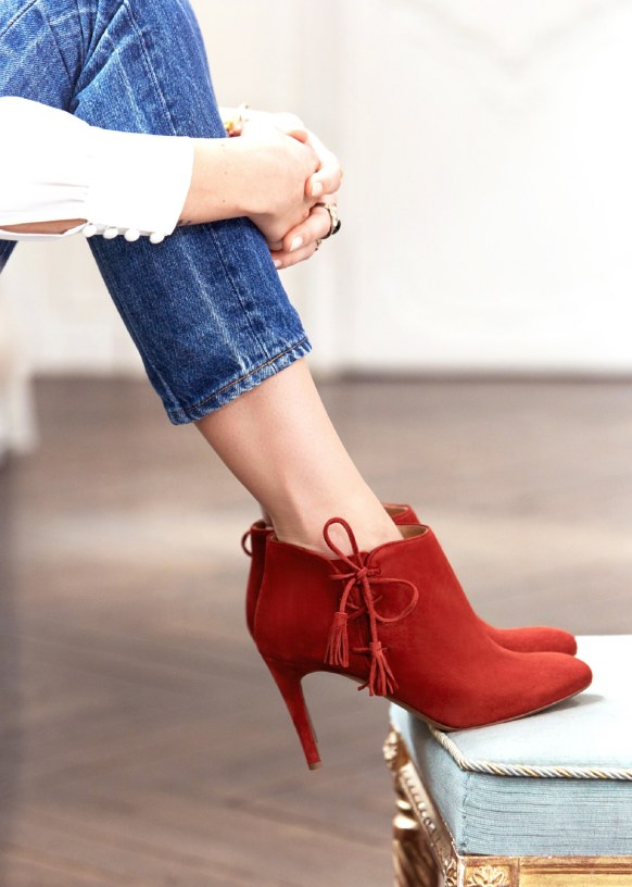 High Penny Boots. - Green - Goat Leather - Sézane