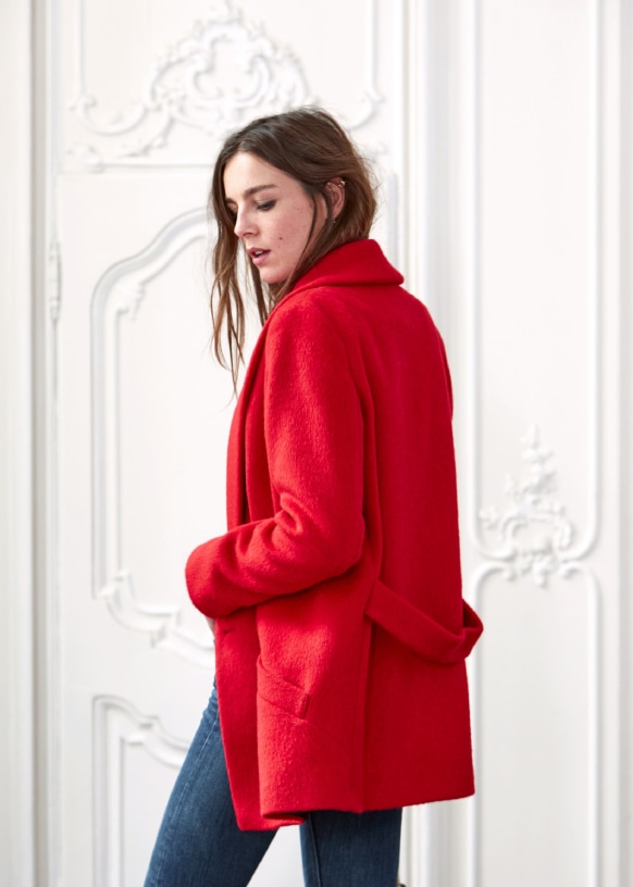 Mantel Jagg - Rood - Onbekend - Sézane