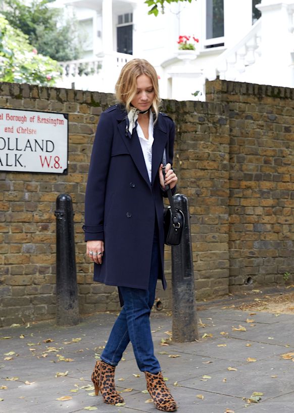 Tyler Trench Coat - Sézane x Le Bon Marché Rive Gauche. - Navy ...