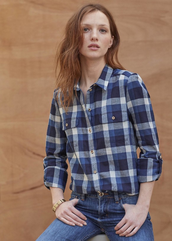 Camicia June - Scacchi blu bianco - Sézane