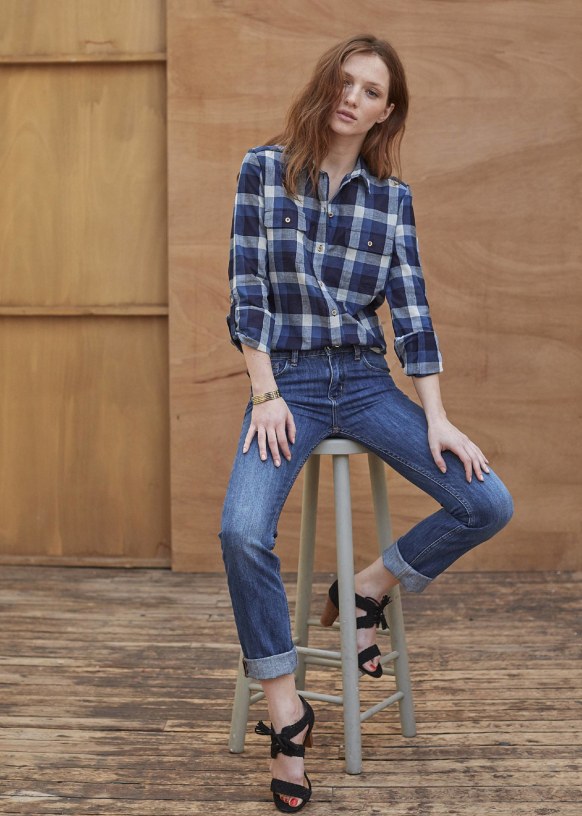 Camicia June - Scacchi blu bianco - Sézane