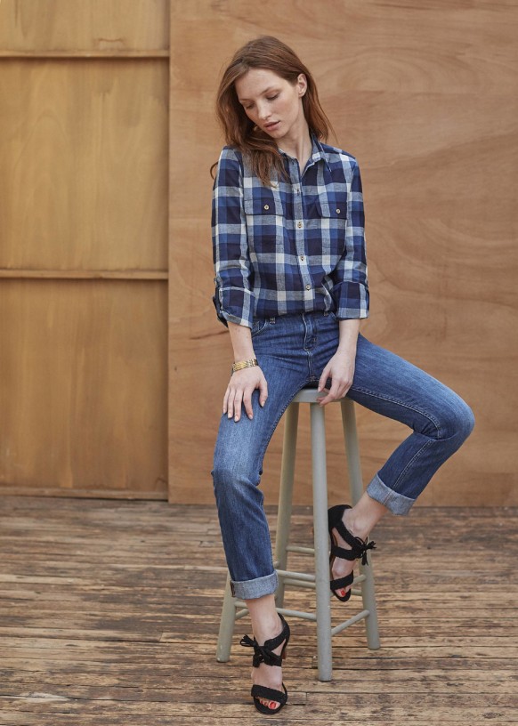 Camicia June - Scacchi blu bianco - Sézane