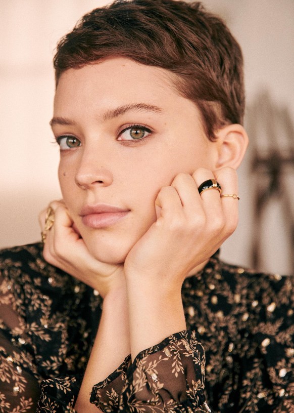 Ana Ring - Black & gold - 3 micron Gold-plated metal - Sézane