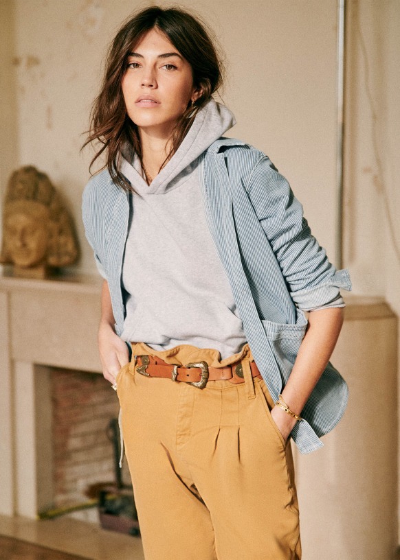 Will Jacket - Blue floral print - Organic Cotton - Sézane