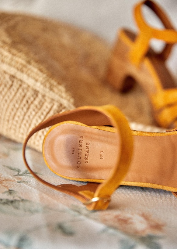 Isabelle Clogs - Mustard Tejus - Goat Leather - Sézane
