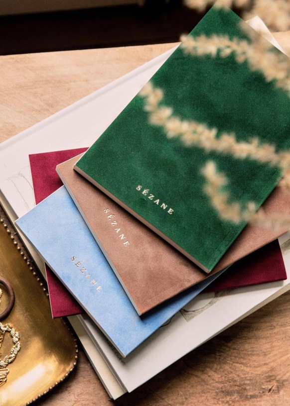Velvet notebook Sézane - Blue - Sézane