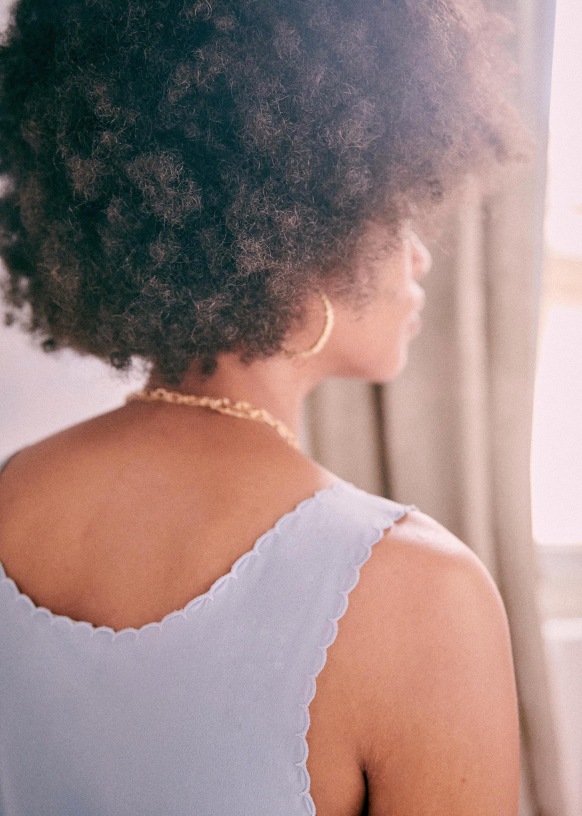 Top Lucie - Bleu Clair - Soie - Sézane