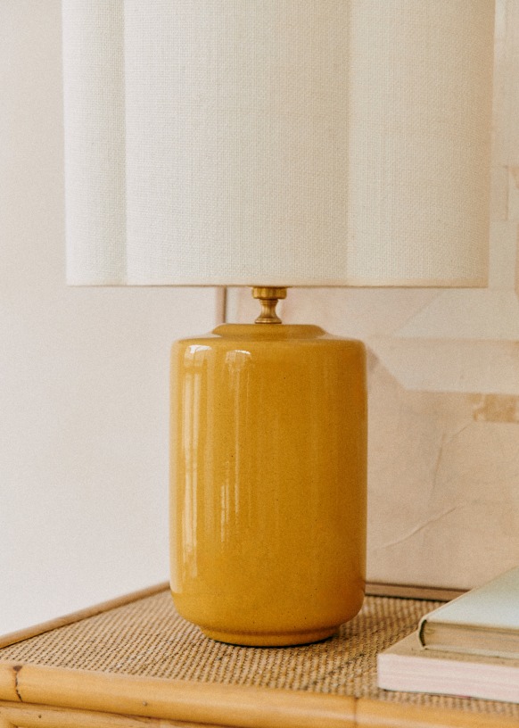 Mezzo lamp - Safran - Boléro Lampshade - Jute Burlap - Ceramic - Sézane