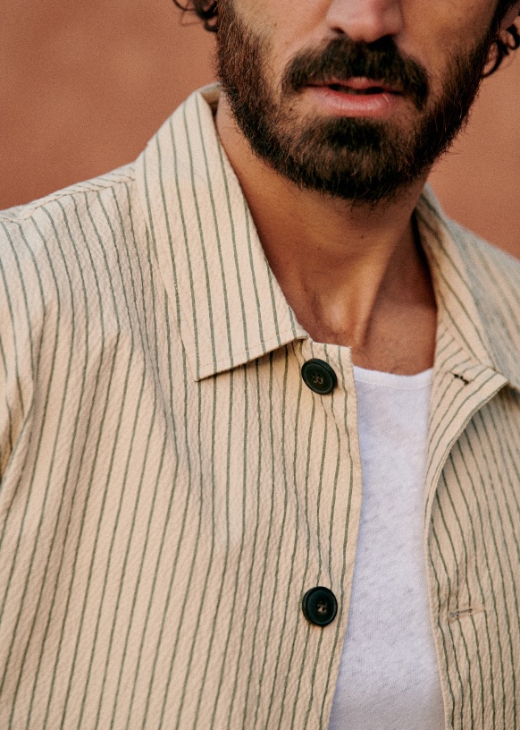 Irwin Jacket - Steel Blue - Linen - Sézane