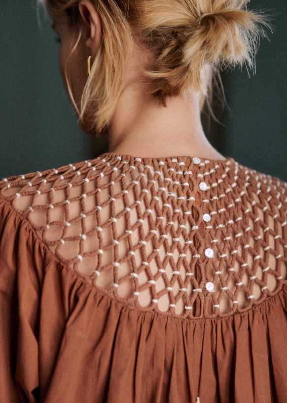 Sunday Blouse - Caramel - Organic cotton - organic textile - Sézane