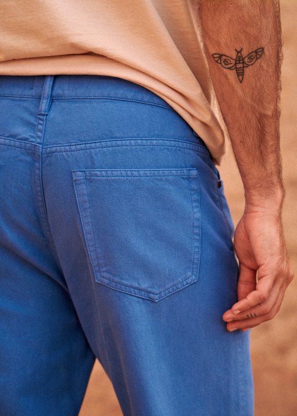 Pantalon Swan - Denim Clair - Coton - Octobre Éditions