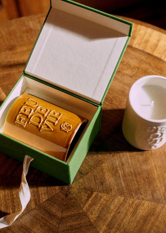 Feu de vie Candle - Amber - Raspberry - Ceramic - Sézane