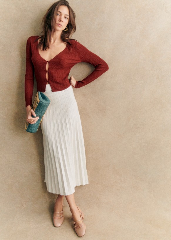 Leonine Skirt - Ice Blue - Viscose ECOVERO™ LENZING™ - Octobre Éditions