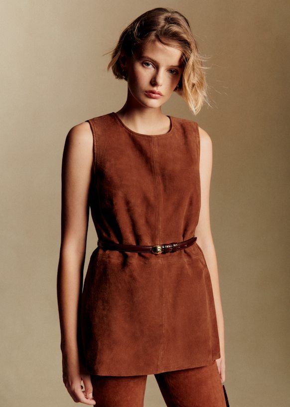 Lisa Belt - Glossy Chocolate - Bovine leather - Sézane