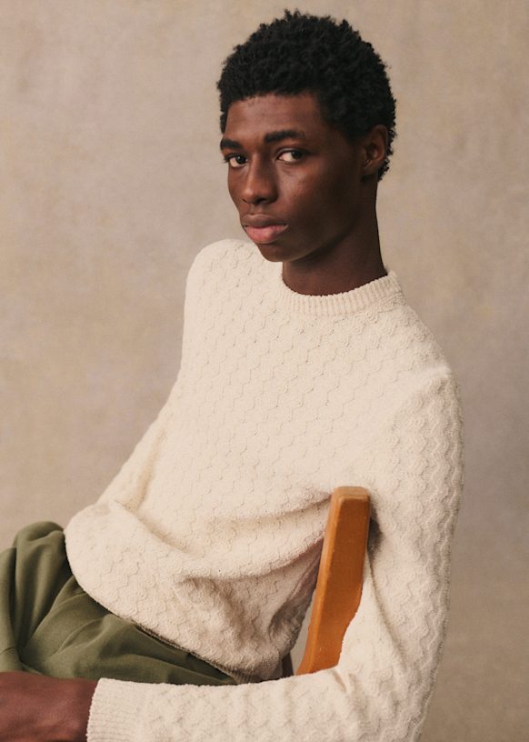 Oden Sweater - Ecru - Cotton - Sézane