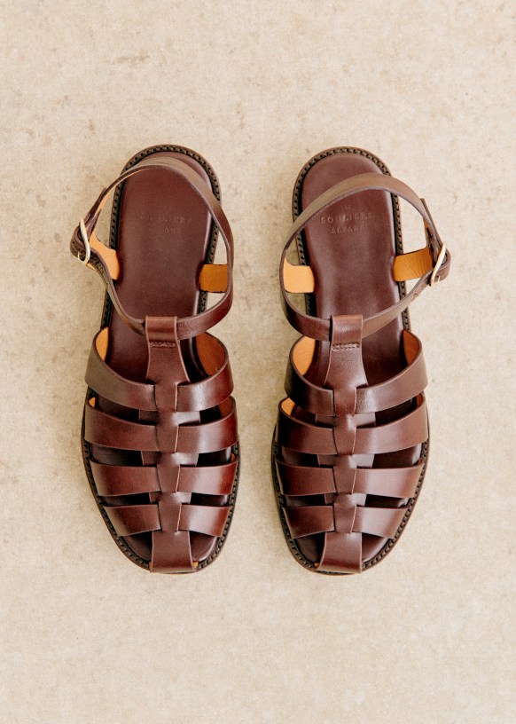 Constance Low Sandals - Brown - Bovine leather - Octobre Éditions