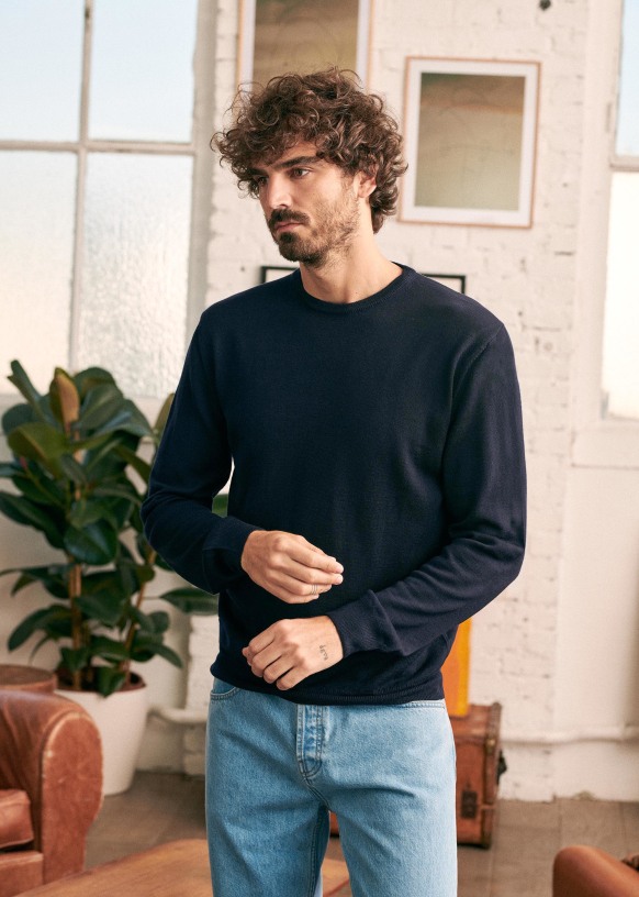 Pull Nils - Kaki - Laine - Octobre Éditions