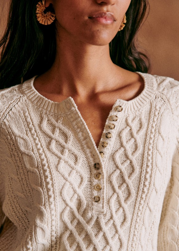 Bree Jumper - Cream - Organic Cotton - Sézane