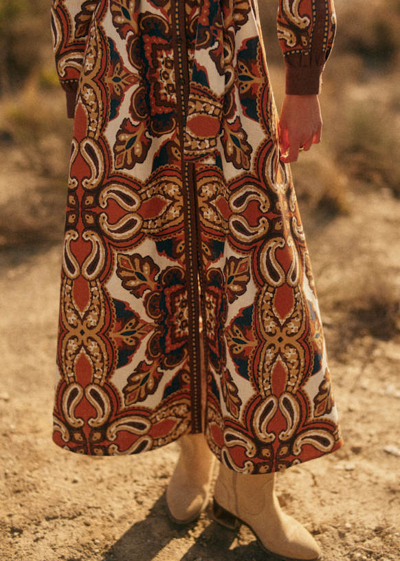 Robe Belma - Imprimé Palmera - Ramie - Sézane