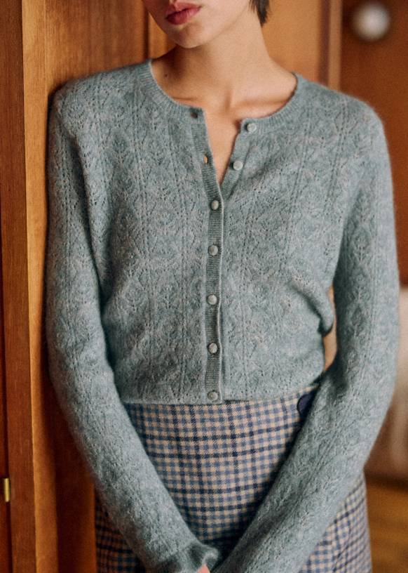 Carolina cardigan - Sézane x MDLO - Igloo Blue - Merino Wool - Octobre ...