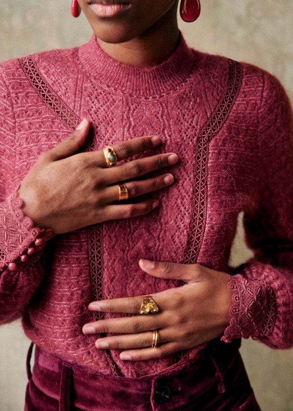 Jersey Cheryl - Rosa Palo Oscuro - Kid mohair - Sézane