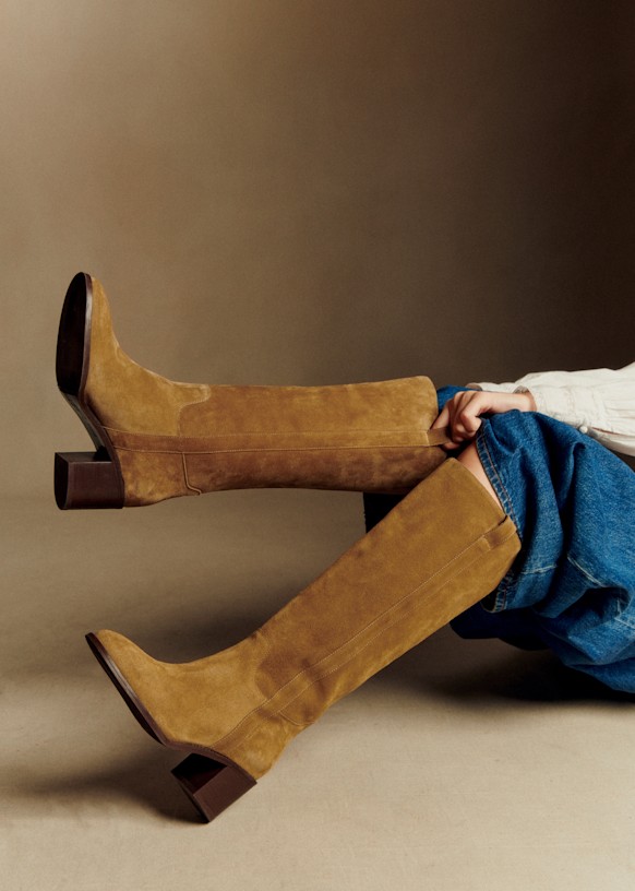 Garrett Boots - Beige - Bovine leather - Sézane