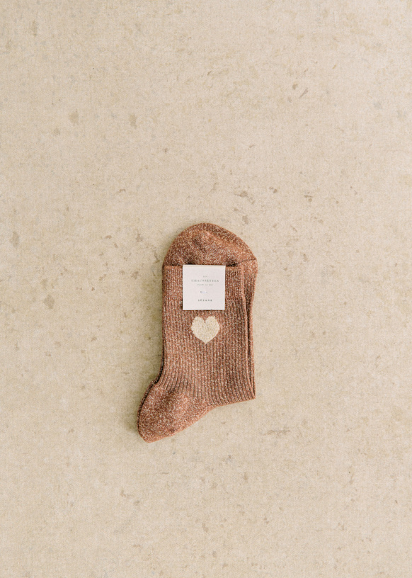Lurex Hearts Sock Trio in Gift Box - Multicolored lurex - Cotton - Sézane